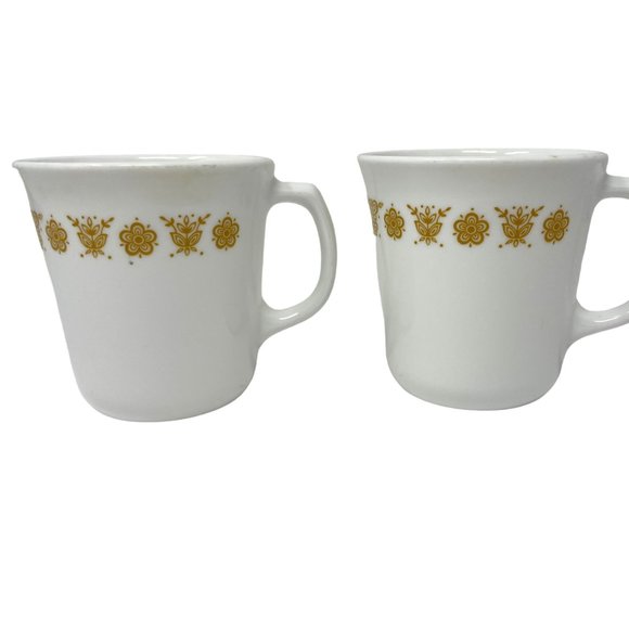 Vintage | Dining | Vintage Corning Usa Pyrex Butterfly Gold Coffee Mugs ...